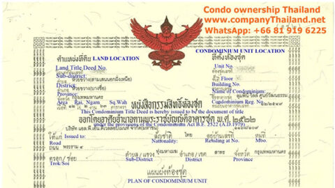 Condo ownership search / Condo title deed check Thailand | company ...